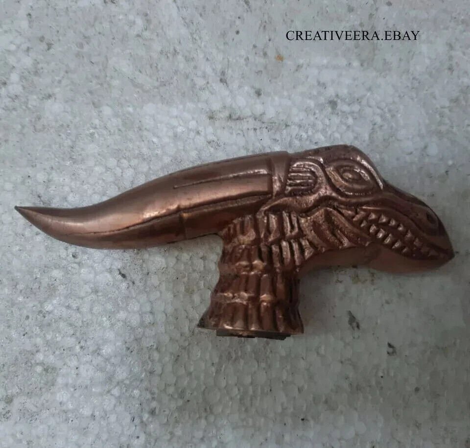 Antique Solid Victorian Dragon Head Handle For Walkin… - Gem