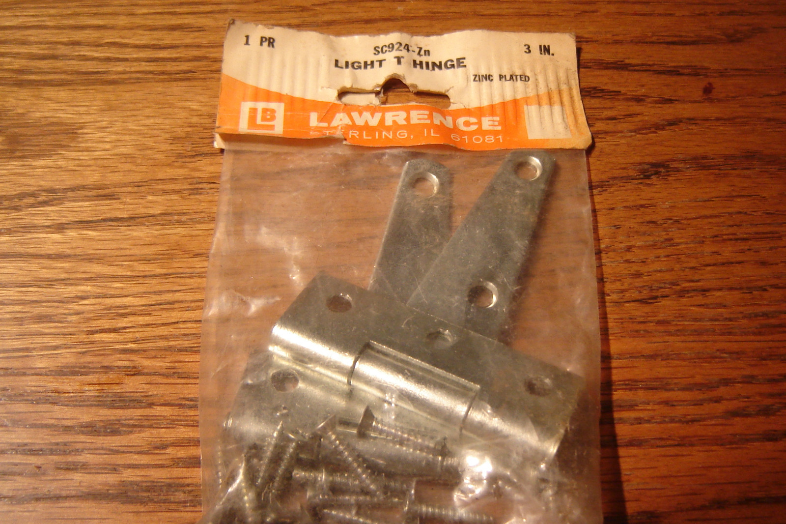 Pair Light Duty 3" T-Hinges Lawrence Hardware NEW 924 SC924-Zn | eBay