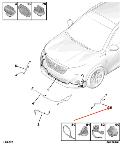 PEUGEOT 2008 Additional Main Harness Left 9841384880 New Genuine | eBay UK