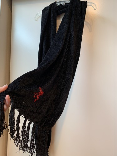 Fireball Whiskey Scarf Black Red giveaway Velvet Fringe Whisky RARE and ...