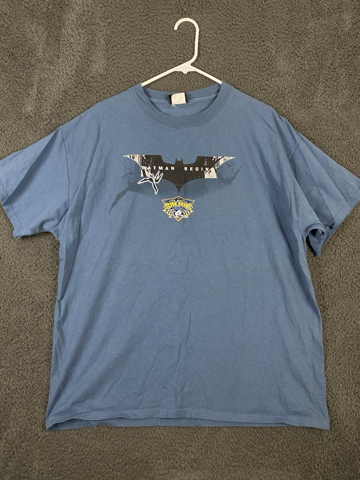 BATMAN BEGINS Mark Martin NASCAR T shirt official Lar… - Gem