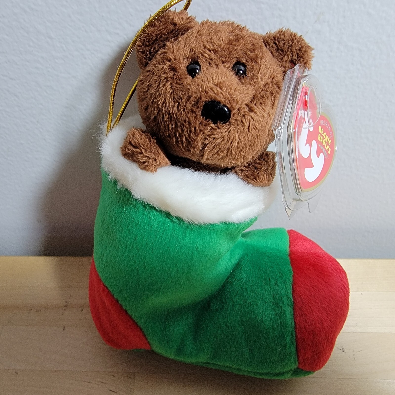 TY Beanie Baby - STOCKINGS the Bear in Stocking (6.5 inch) - MWMT's | eBay