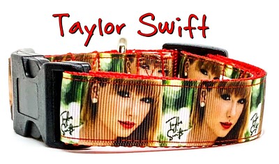 Taylor Swift dog collar Handmade adjustable buckle 1" or 5/8" wide ...