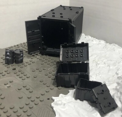 Halo COD Black Connex Utility Cases & Oil Barrels Mega Bloks Construx ...