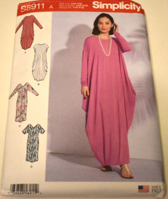 Simplicity S8911 Chic Lagenlook Caftan Sewing Pattern - UNCUT - XXS-XXL ...
