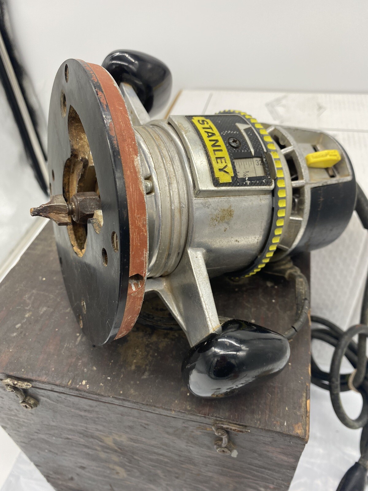 Vintage Stanley Router Motor H258-A Base GA-H279A +Wood Box/Case made ...