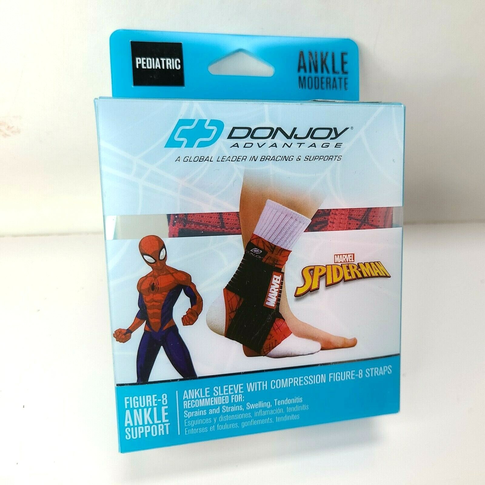 DONJOY ADVANTAGE Moderate Figure 8 ANKLE SUPPORT Spider-Man Marvel ...