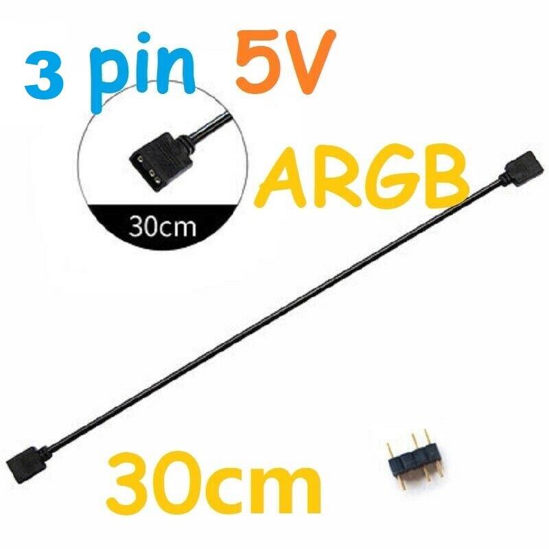 ARGB 5V 3-Pin Extension Cable Adapter - RGB 12V 4Pin Splitter Cable MSI ...