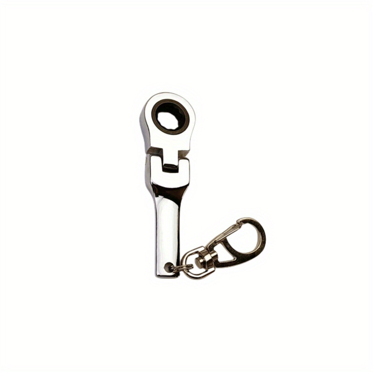 1pc 10mm Mini Shaped Wrench Tool Metal Keychain Key Chain Ring Keyring ...