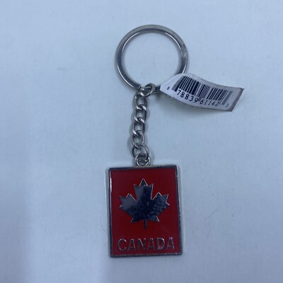 CANADA KEYCHAIN KEYRING FOB MAPLE LEAF TRAVEL ADVERTISING SOUVENIR ...