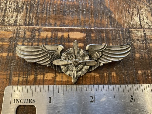 ORIGINAL WWII USAAF RARE AMICO STERLING FLIGHT ENGINEER WINGS FULL SIZE, PB | eBay