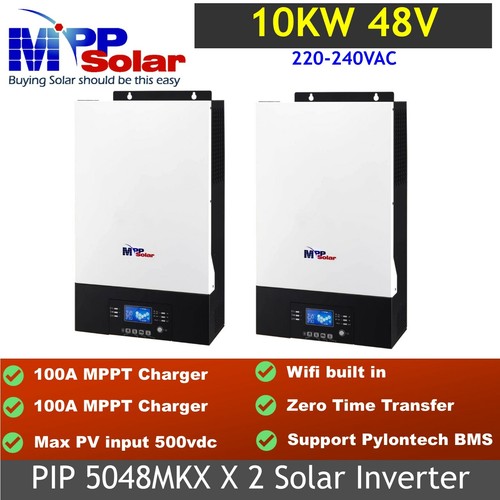 10kw 48v 230v MPP solar inverter 100A MPPT solar charger zero transfer ...