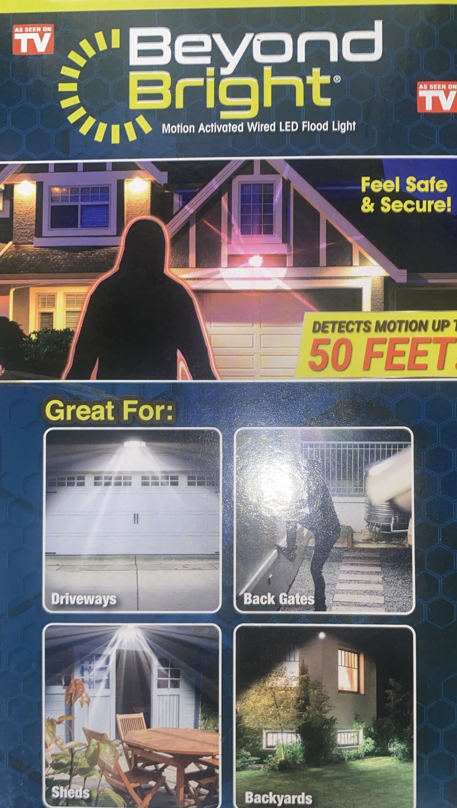 Beyond Bright Motion Activated Wired LED Flood Light (BEBRF-MC4) for ...