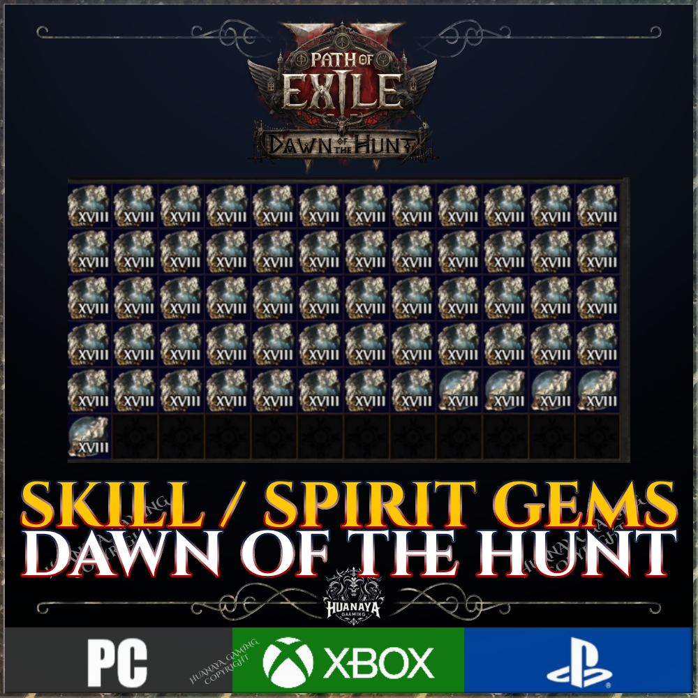 PATH OF EXILE 2 💎GEMS💎 UNCUT SKILL / SUPPORT / SPIRIT 💎 DAWN OF THE ...
