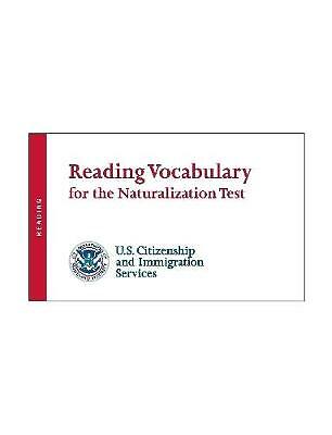 Reading Vocabulary for the Naturalization Test by U S Citizenship and ...