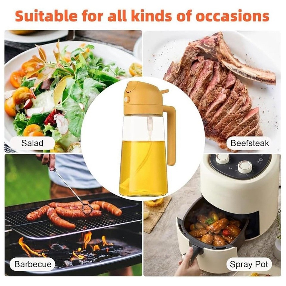 Kitchen , 2 in 1 Olive Oil Dispenser and Oil Sprayer Bottle, Oil3790 ...