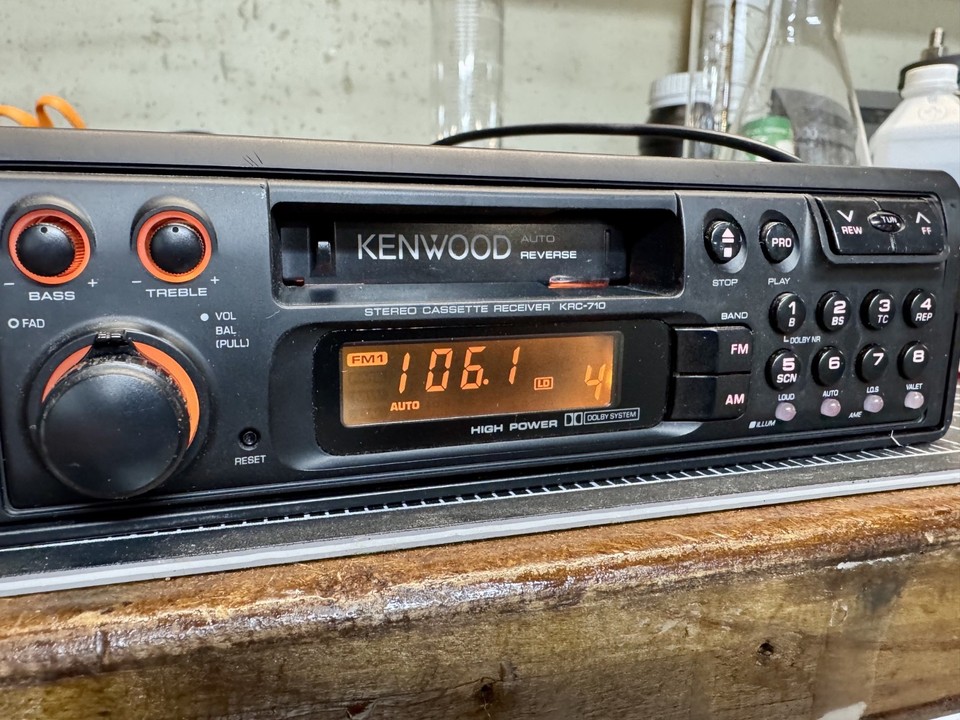 Kenwood KRC710 Pull Out Car Cassette Receiver in Original Box With ...