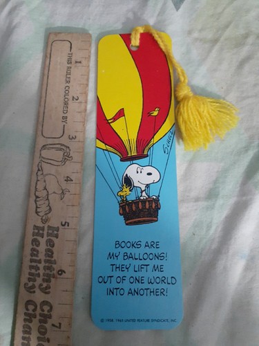 Vintage 1965 Peanuts Snoopy Bookmark Hallmark. With Tassel | eBay