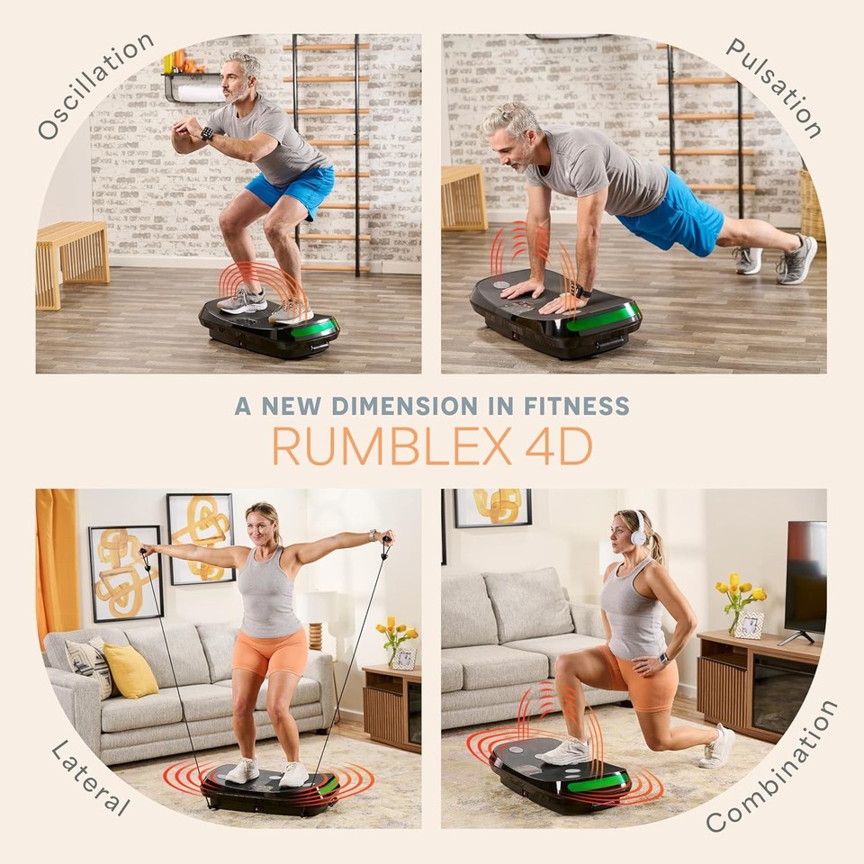 Lifepro Rumblex 4D Vibration Plate Exercise Machine for Whole Body ...