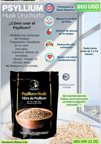 URUCHURTO Supplements Organic Psyllium Husk Powder - Dietary Fiber | eBay