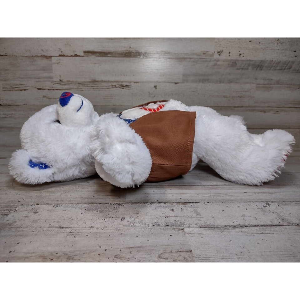 Build a Bear BAB Red White & Blue Peace Sign American Flag w/ Brown ...