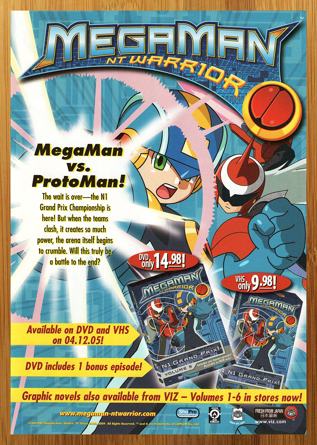 2004 Megaman NT Warrior DVD VHS Print Ad/Poster Manga Anime Official ...
