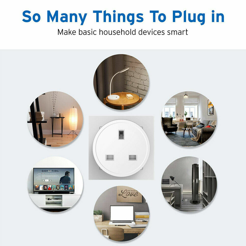 UK Plug Wireless Smart Plug WiFi Sockets Power Socket Google Home ...