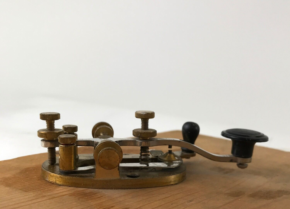 Signal Electric Morse Code Telegraph Key Mounted On Wood Vintage ...
