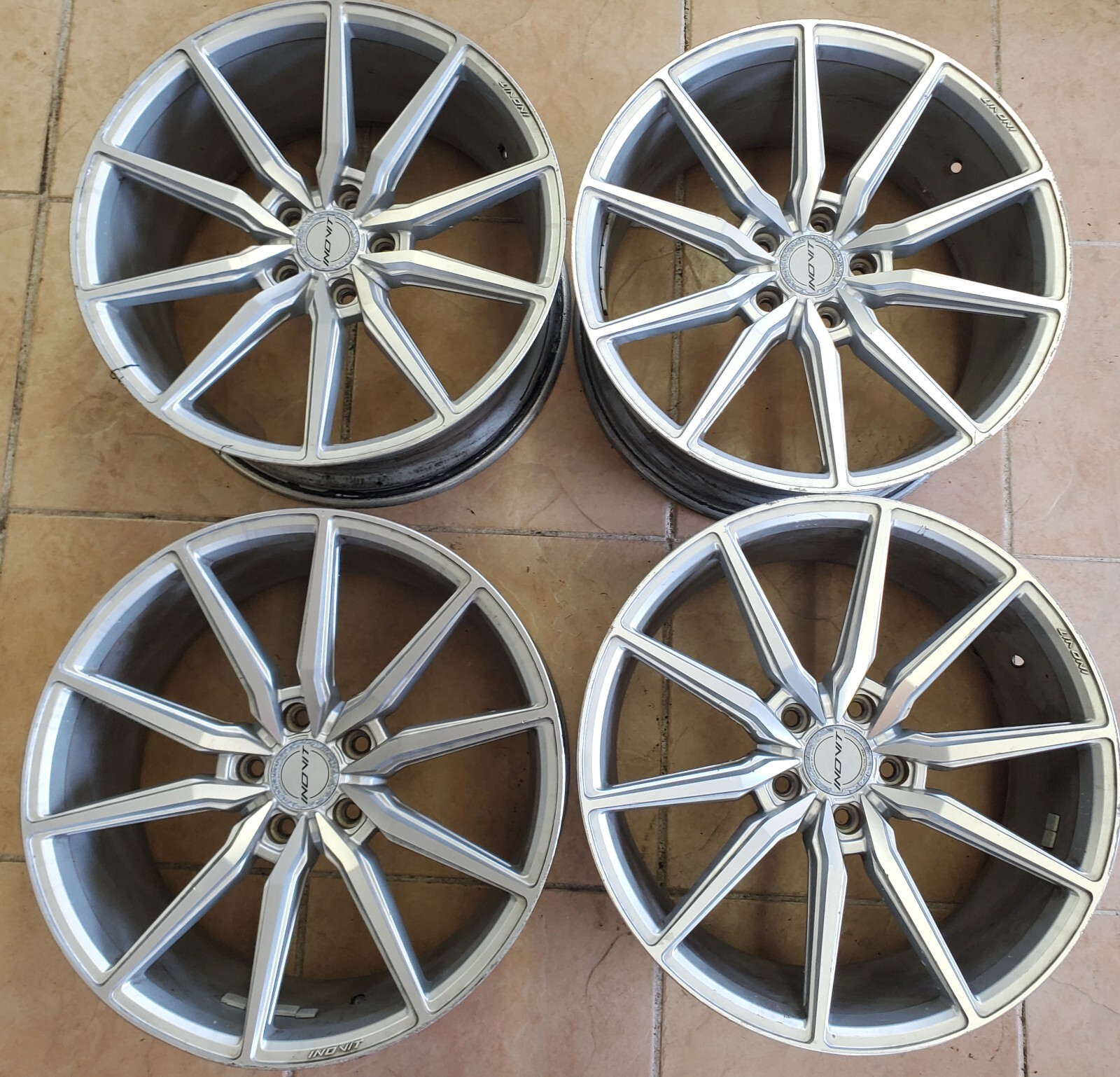Silver Rims Inovit YSM-085 FRIXION5 Wheels 19x9.5 (38, 5x114.3, 73.1 ...