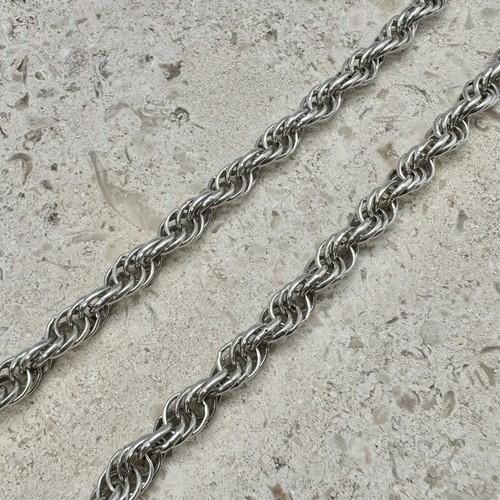 925 Sterling Silver Extra Long Rope Chain Link Necklace - 24.5 Inch 29g ...