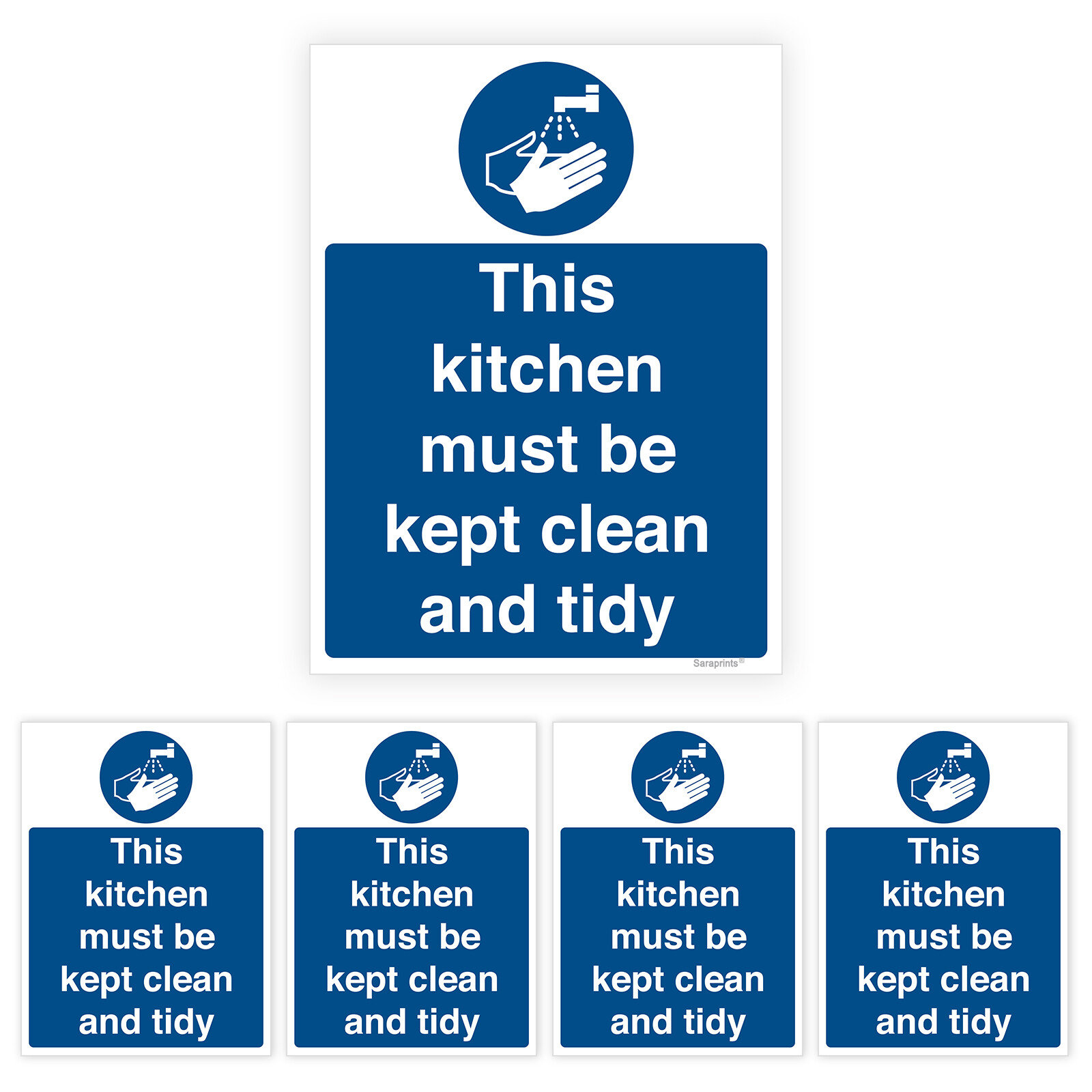 This kitchen must be kept clean and tidy safety sign Waterproof A5 ...