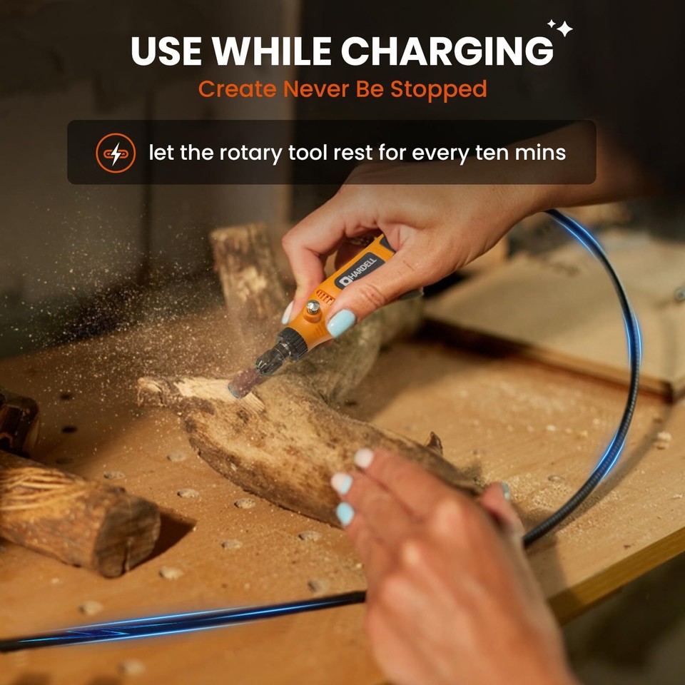 Mini Cordless Rotary Tool 3.7V 5-Speed Rotary Tool Kit with 43 ...