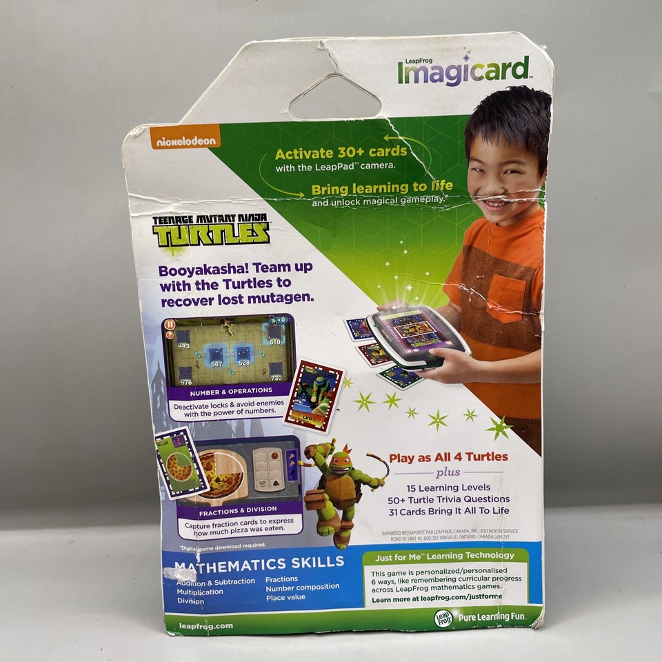 NEW LeapFrog Imagicard Teenage Mutant Ninja Turtles MATH Learning ...