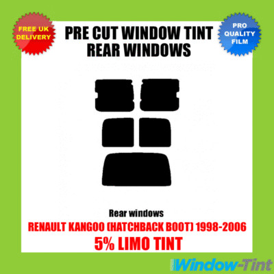 Pre Cut Window Tint for Renault Kangoo (Hatch boot) 1998-07 5% Limo ...