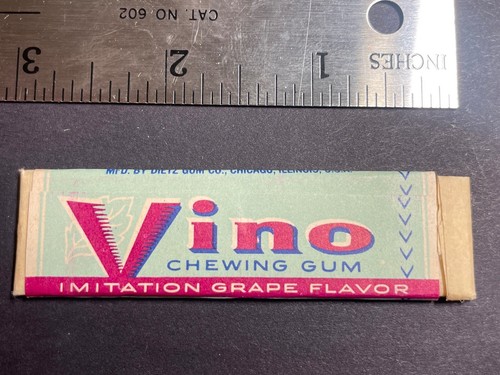 VINTAGE VINO GRAPE CHEWING GUM STICK NOS 30 YEAR COLLECTION ADVERTISING ...