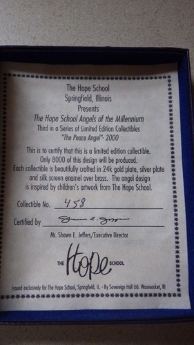 The Hope School Christmas Ornament Springfield Il. Angel #458 of 8000 ...