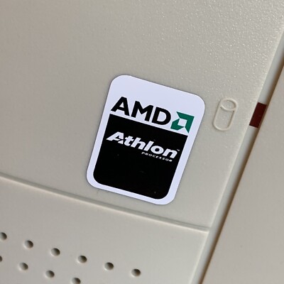 AMD Athlon Processor Computer Case Badge FLAT Sticker Retro PC | eBay