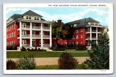 JH4/ Upland Indiana Postcard c1930s Taylor University New Buildings 119 ...
