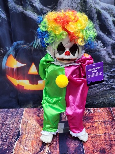 LED ANIMATED SPOOKY HALLOWEEN CLOWN DOLL REMOVES HIS HEAD | eBay
