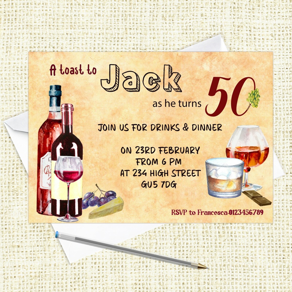 Wine Bottle Invitations Wine Bottle Personalised Birthday Or Event