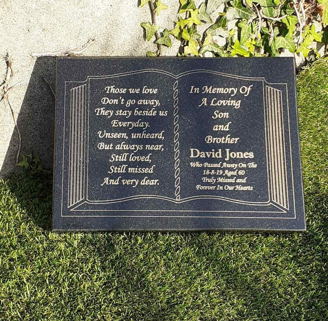 Headstone Bible Quotes Medium Engraved Granite Stone Bible Quote