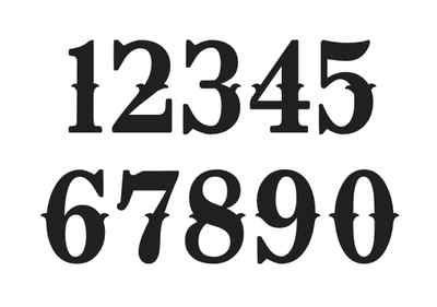 Oklahoma Font Numbers STENCIL 1" - 4" Crafts Mailbox House Address | eBay