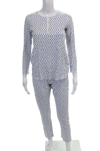 Roller Rabbit Womens Cotton Heart Print Matching Pajama Set White Size ...