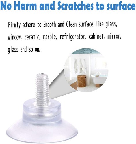 10 Pcs M6x13mm Rubber Strong Suction Cup Screw with Sucker Hanger Pads ...