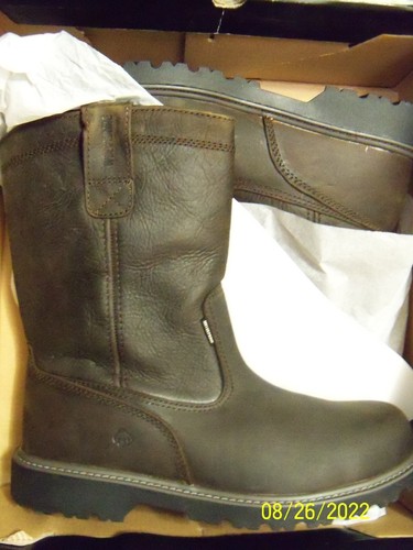 NEW Wolverine 13M FLOORHAND WELLY Brown Leather S/T Waterproof Work ...