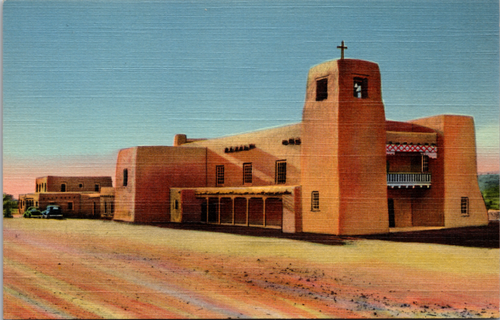 Cristo Rey Church Canton Road Santa Fe New Mexico Vintage Postcard ...