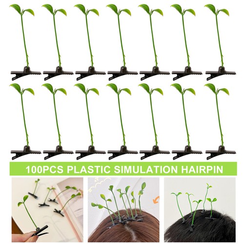 Cute Plant Hair Clips Bean Sprouts Sprout Set Anti-slip Hairpins with ...