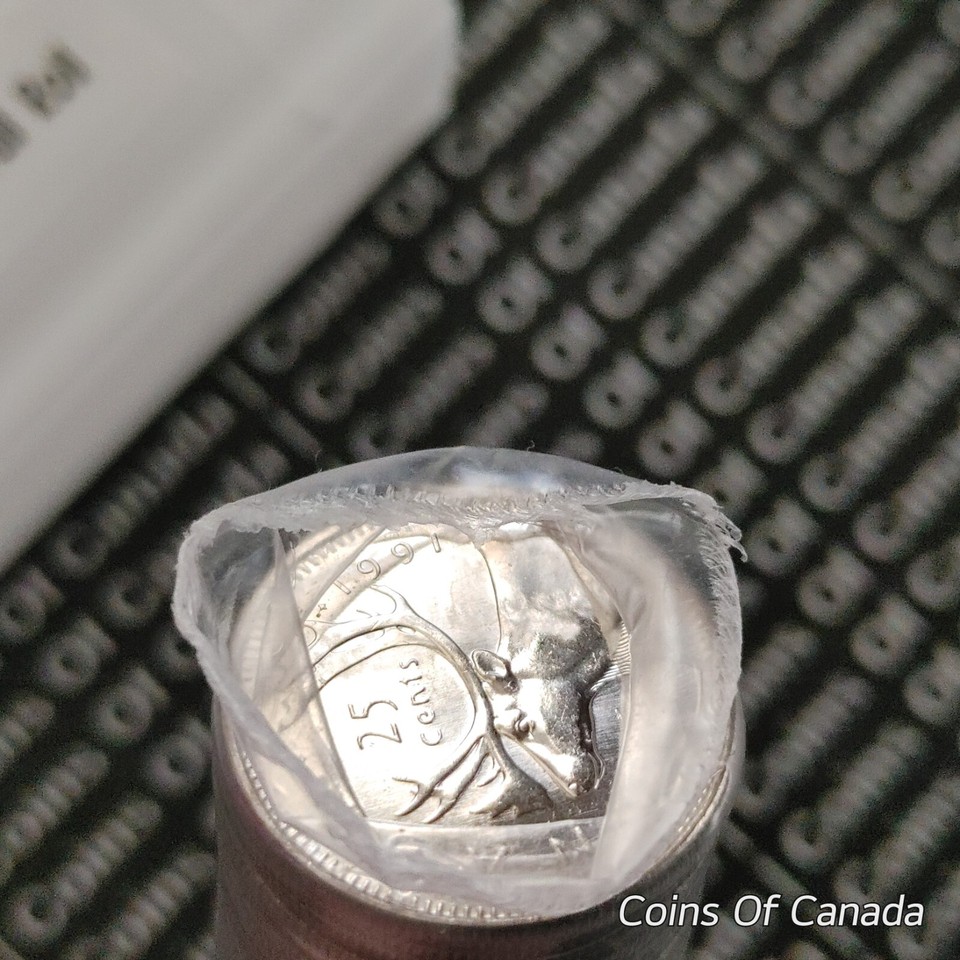 Roll Of 40 Canada 25 Cent Quarters - Uncirculated - Mint Wrapped # ...