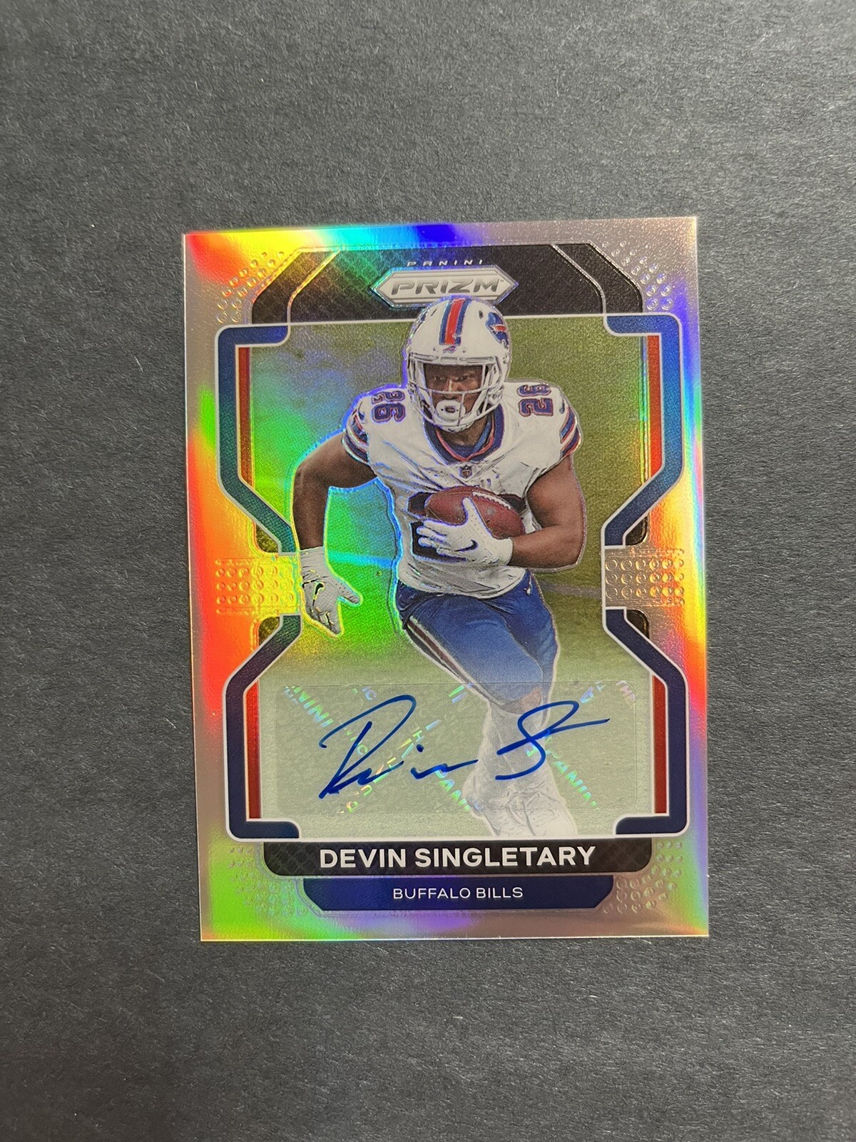 2021 Panini Prizm Silver Prizm Auto Devin Singletary #118 Autograph ...