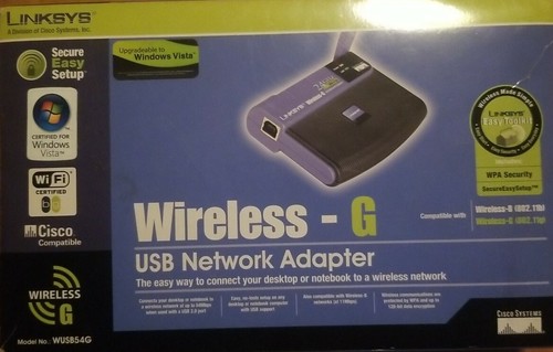 Cisco Linksys WUSB54G Wireless Network 802.11g/b USB Wifi Adapter ...